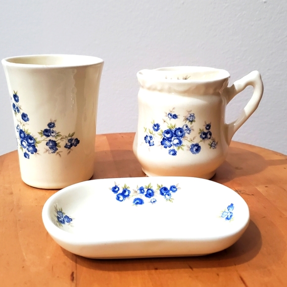 Villeroy & Boch | Bath | Vintage Porcelain Shaving Toothbrush Mug Set ...